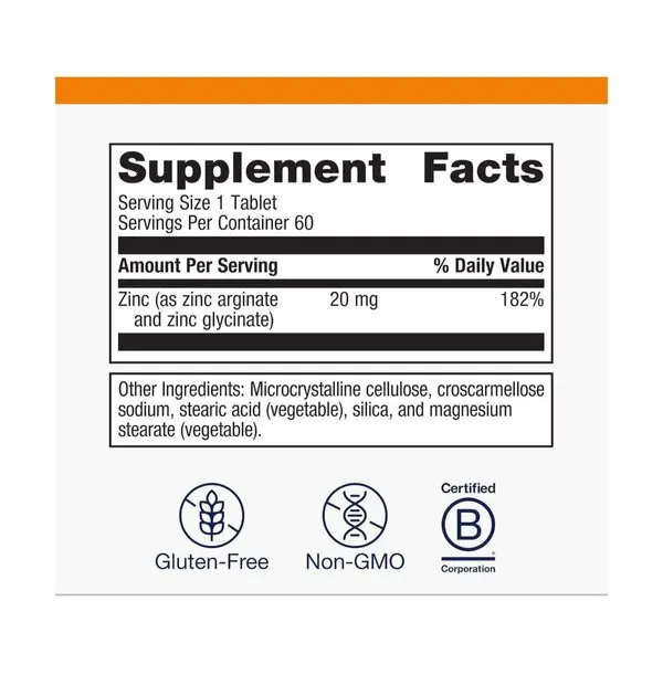 METAGENICS Zinc A.g. Highly Absorbable Zinc With Arginine And Glycine Chelates