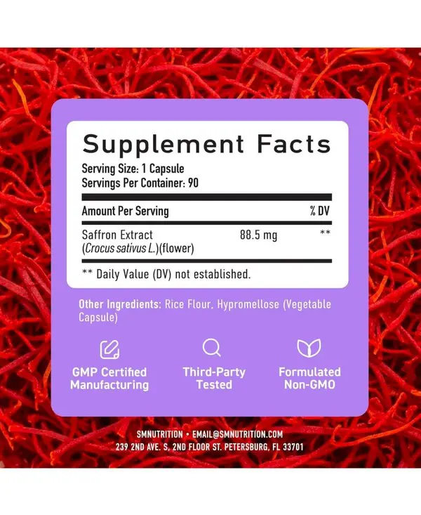 SMNUTRITION Saffron Capsules