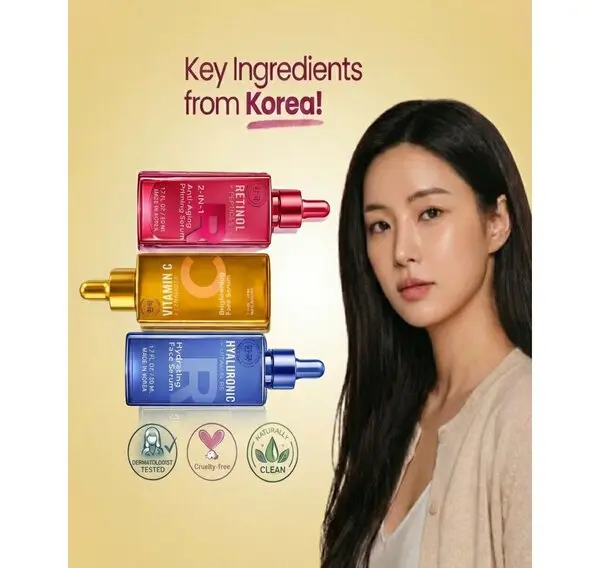 LOVERY Korean Skincare Serum Set