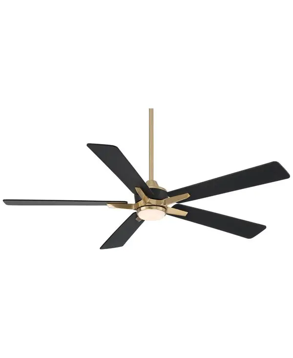 CASA VIEJA 52" Vegas Nights Brass Led Ceiling Fan With 18" Downrod