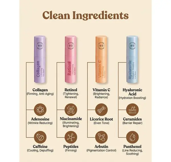 LOVERY 4-step Korean Eye Balm Collection Korean Skin Care Complete Under-eye Renewal Set