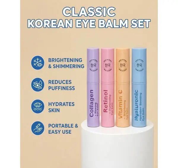 LOVERY 4-step Korean Eye Balm Collection Korean Skin Care Complete Under-eye Renewal Set