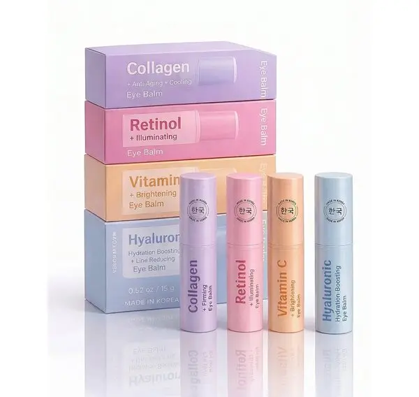 LOVERY 4-step Korean Eye Balm Collection Korean Skin Care Complete Under-eye Renewal Set - Multi