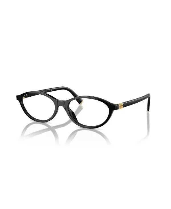 Miu Miu Oval Acetate Eyeglasses - Black