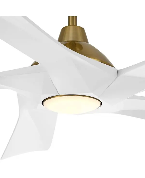 POSSINI EURO DESIGN Possini Euro Eloquent Brass Led Ceiling Fan W/ Rod