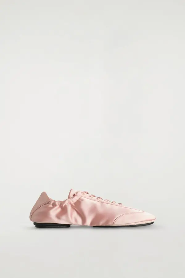 Cos Satin-suede Ballet Sneakers - Pink