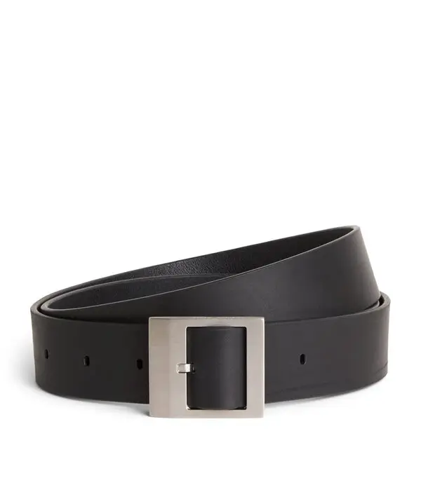 Rick Owens Leather Stooges Belt - Black