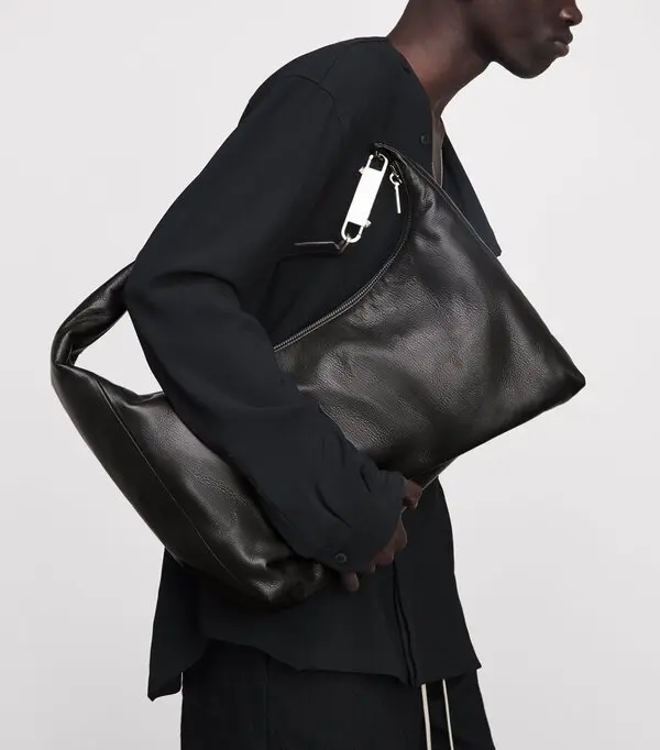 Rick Owens Leather Gemini Messenger Bag