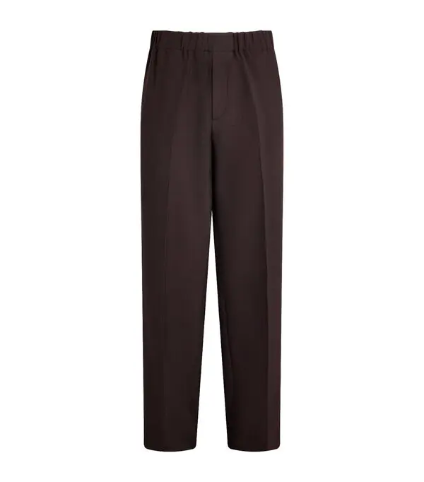 Sandro Jersey Wide-leg Trousers - Brown