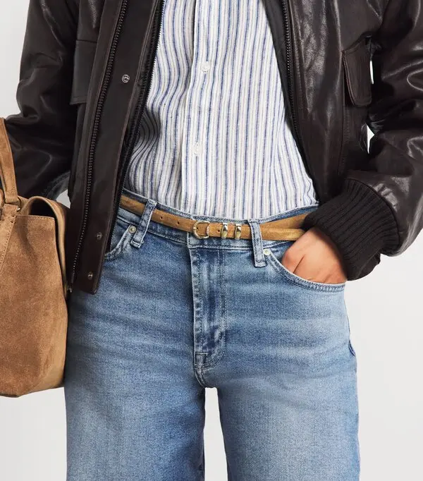 Sandro Suede Buckle Belt