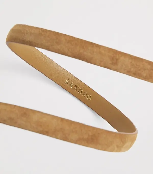 Sandro Suede Buckle Belt
