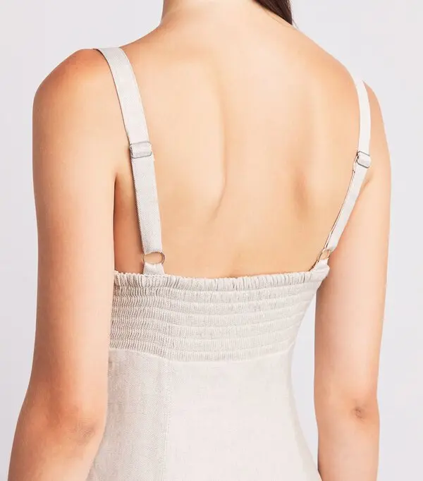 TOCCIN Linen-blend Arya Midi Dress