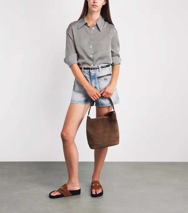 Sandro Suede Tangoso Bucket Bag