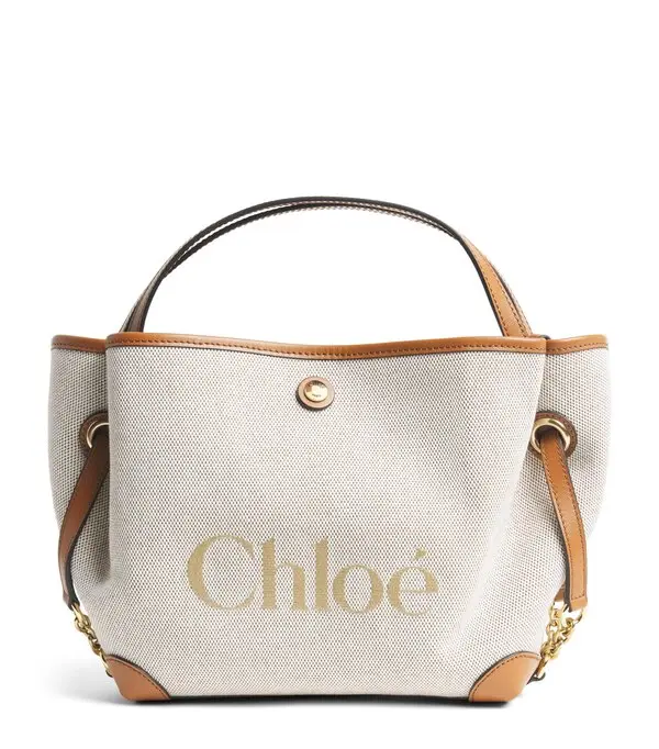 Chloé Small Canvas Clover Carry Top-handle Bag - Brown