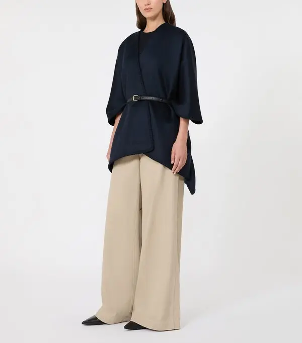 Max Mara Virgin Wool Belted Blanket Coat