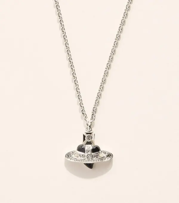 VIVIENNE WESTWOOD Diamante Heart Necklace - Black