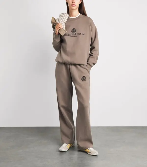 SPORTY & RICH Embroidered Crest Sweatshirt