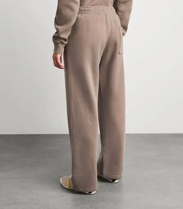 SPORTY & RICH Embroidered Crest Wide-leg Sweatpants