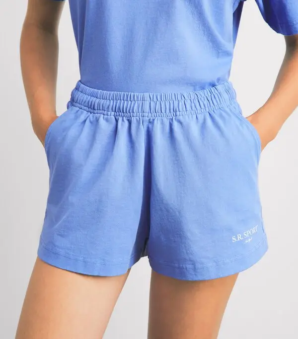 SPORTY & RICH Cotton Sport Disco Shorts