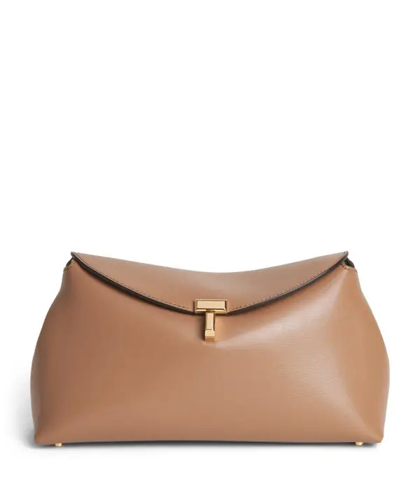 TOTEME T-lock Clutch Bag - Beige