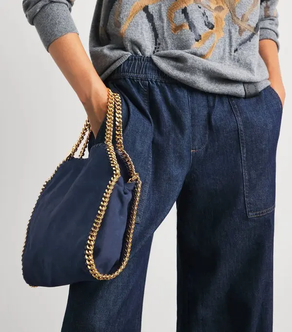 Stella McCartney Mini Falabella Tote Bag - Navy