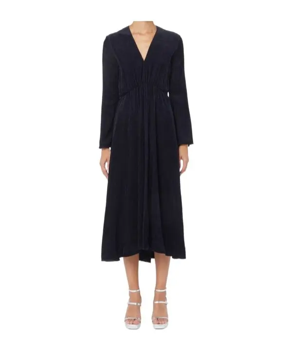 FORTE_FORTE Velvet Midi Dress - Black