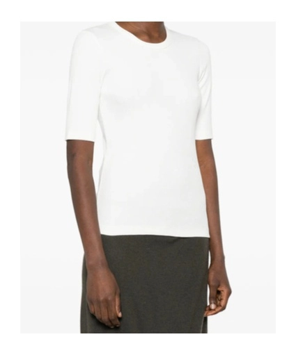 Closed Short-sleeve Ribbed T-shirt - White