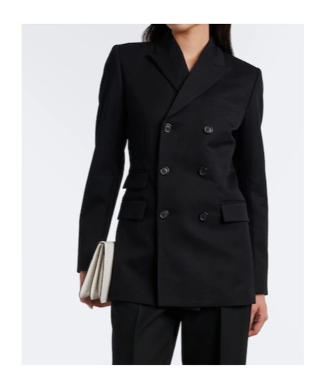 NILI LOTAN Noah Double-breasted Virgin Wool Blazer