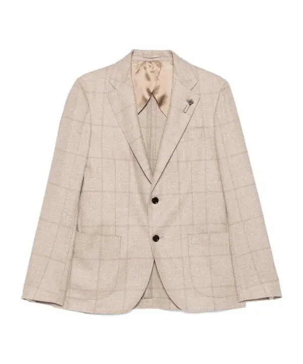 LARDINI Checked Two-button Jacket