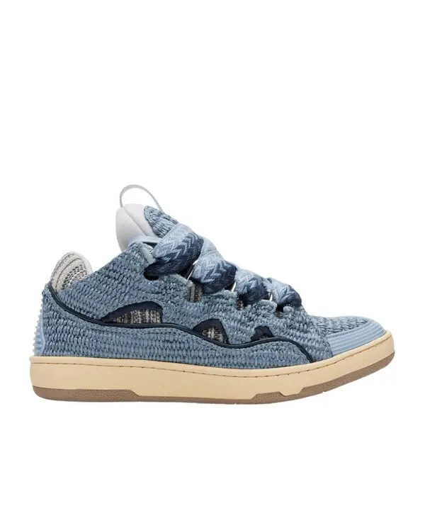 LANVIN Curb Sneakers - Beige/blue