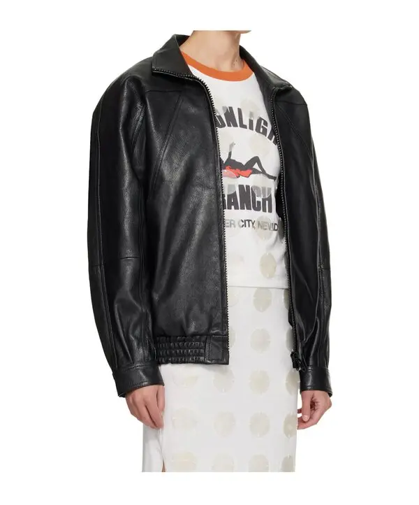 CONNER IVES Batwing Leather Jacket