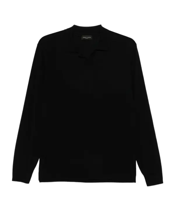 ROBERTO COLLINA Merino-wool T-shirt - Black