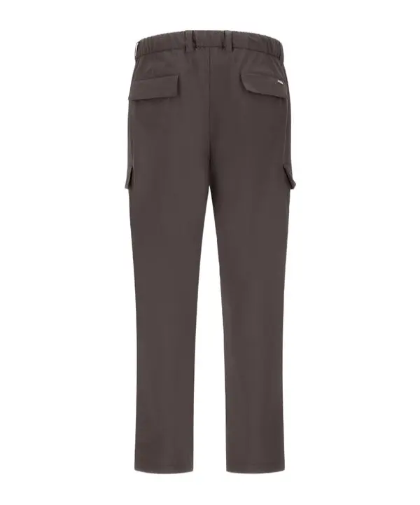 Herno Resort Cargo Trousers In Melange-effect Stretch Nylon