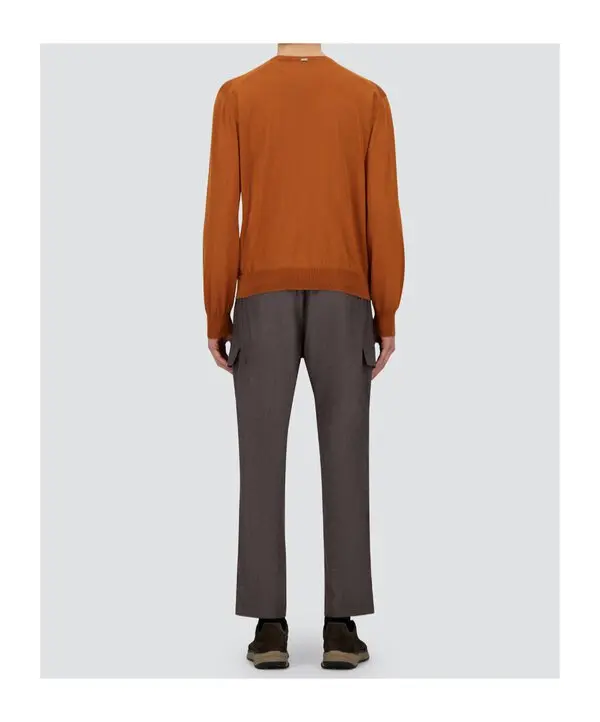 Herno Resort Cargo Trousers In Melange-effect Stretch Nylon