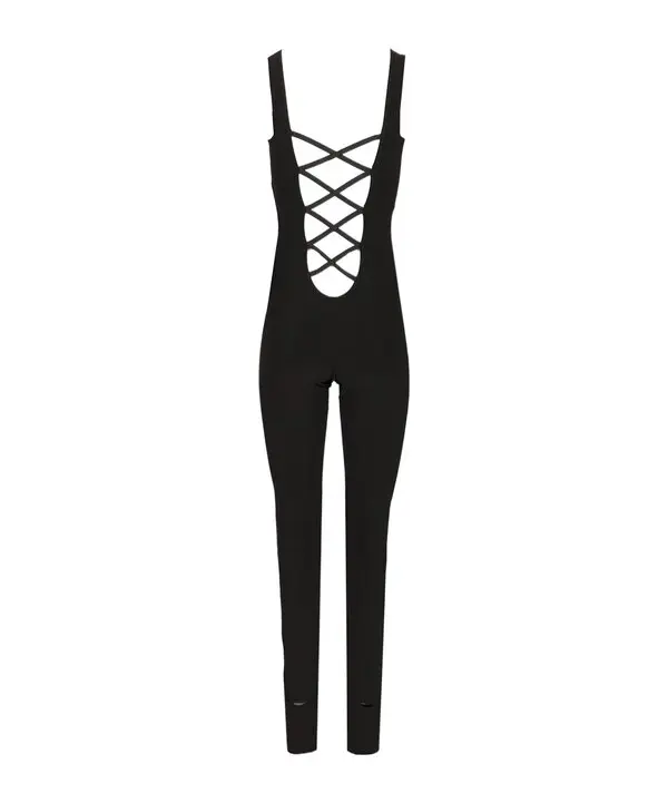Norma Kamali Sleeveless Cut-out Catsuit