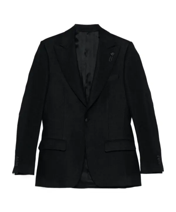 LARDINI Linen Blazer - Black