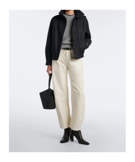 NILI LOTAN Tribeca Cotton-blend Corduroy Barrel-leg Pants - White