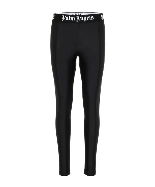 Palm Angels Logo-waistband Leggings - Black