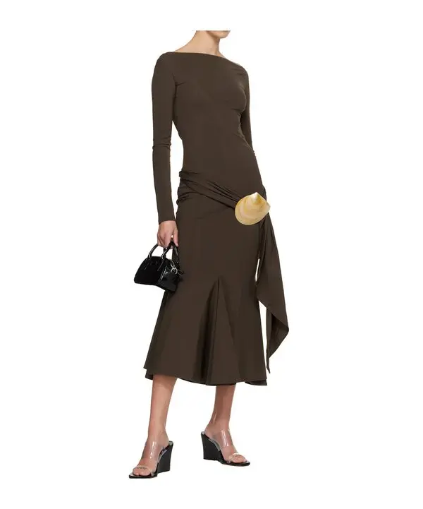 CONNER IVES Recycled Spandex Shell Belt Dress