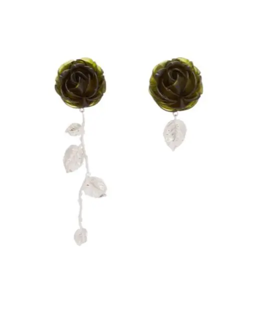 Magda Butrym Floral Drop Earrings - Green