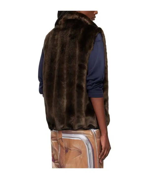 CONNER IVES Faux Fur Zip-up Vest