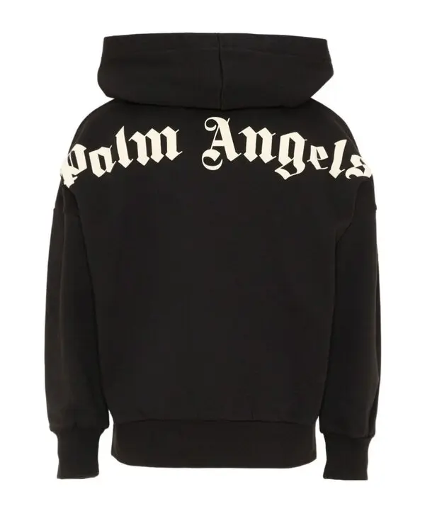 Palm Angels Logo Print Cotton Hoodie
