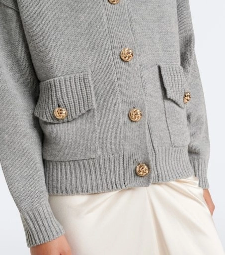 Jardin Des Orangers Wool And Cashmere Cardigan With Gold-toned Buttons