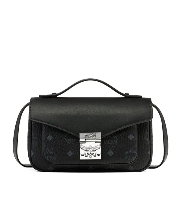 Mcm Tracy Visetos Cross Body Bag - Black