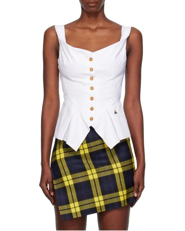 VIVIENNE WESTWOOD Square-neck Button Down Top - Multicolor