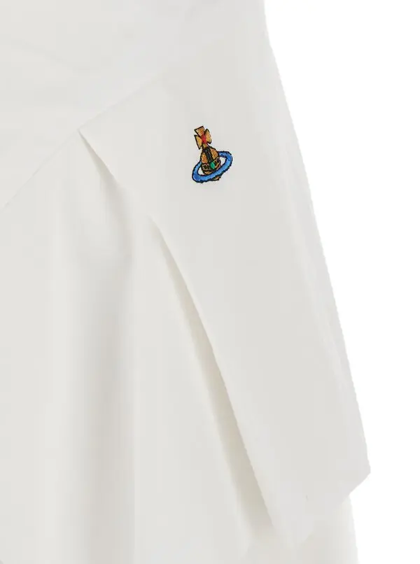 VIVIENNE WESTWOOD Square Neck Button-down Peplum Top - White