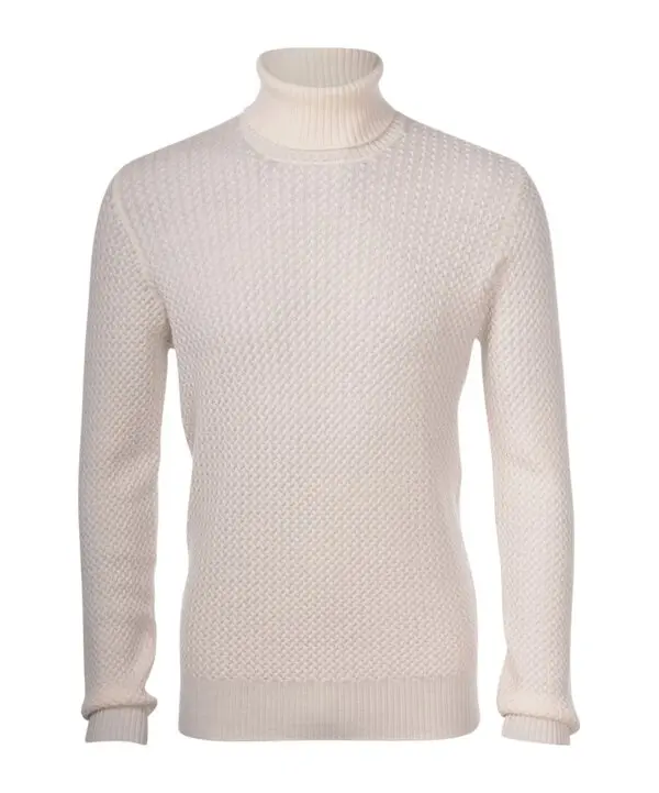 GRAN SASSO Cable Knit Pullover - White