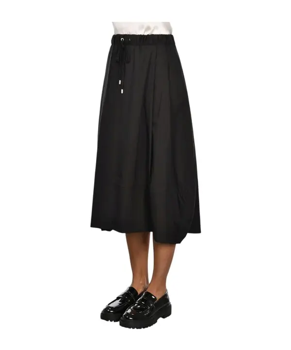GRAN SASSO Drawstring Midi Skirt