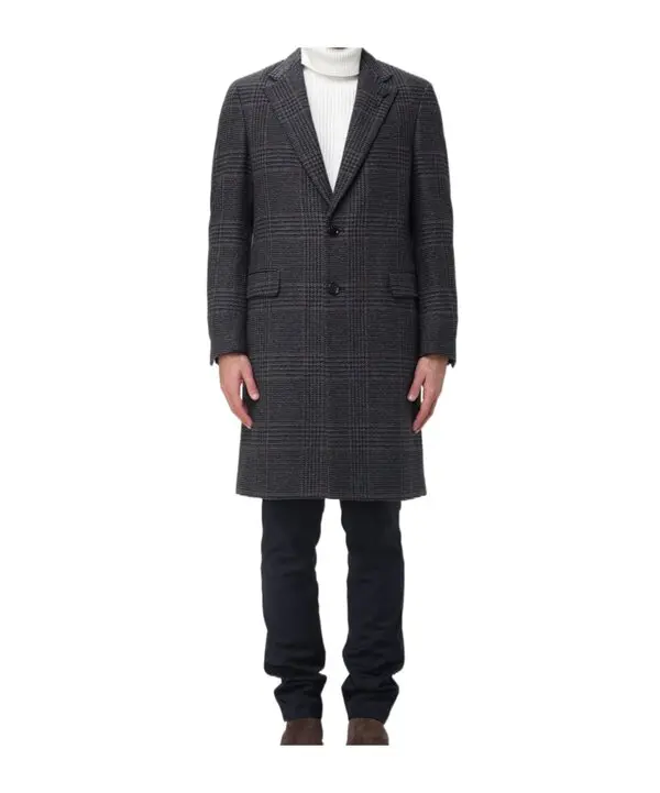 LARDINI Checked Wool Coat