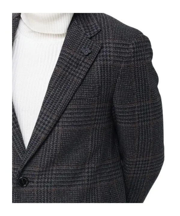 LARDINI Checked Wool Coat
